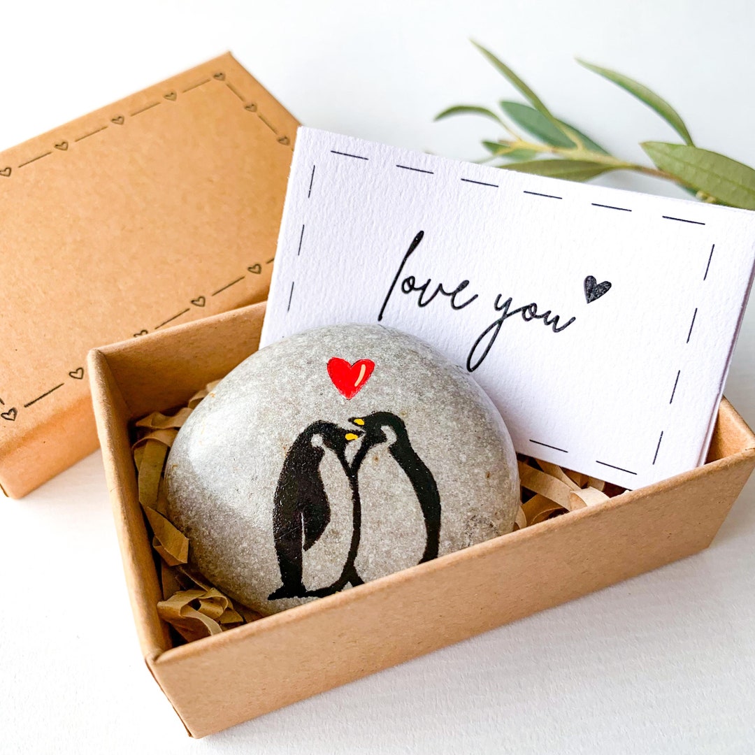 Penguin Pebble Anniversary Couples Gift for Boyfriend You Are My ...