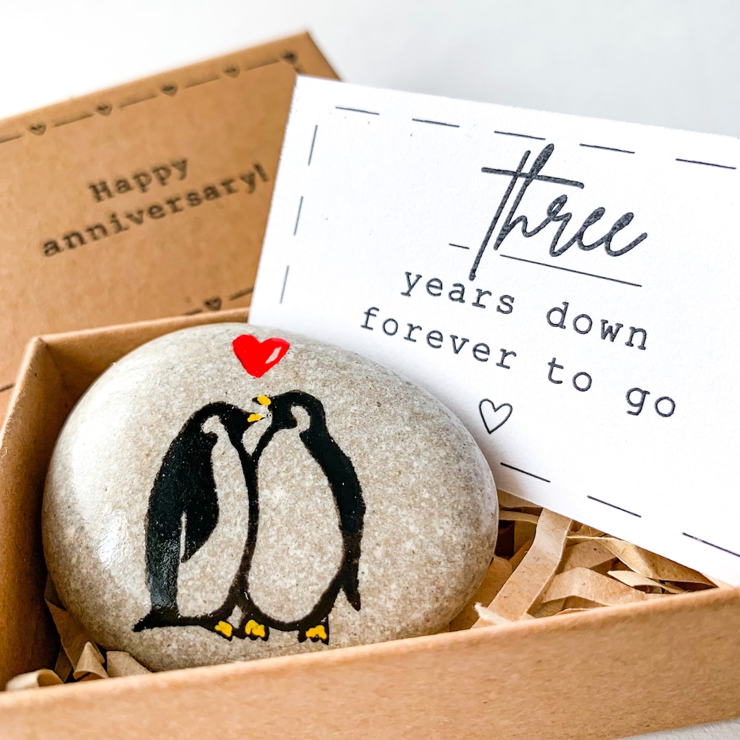 Personalized Penguin 3rd Anniversary Card for Him Husband Men - Etsy