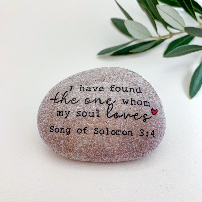 Personalized Hand-painted Rock I Have Found the One Whom My Soul Loves ...