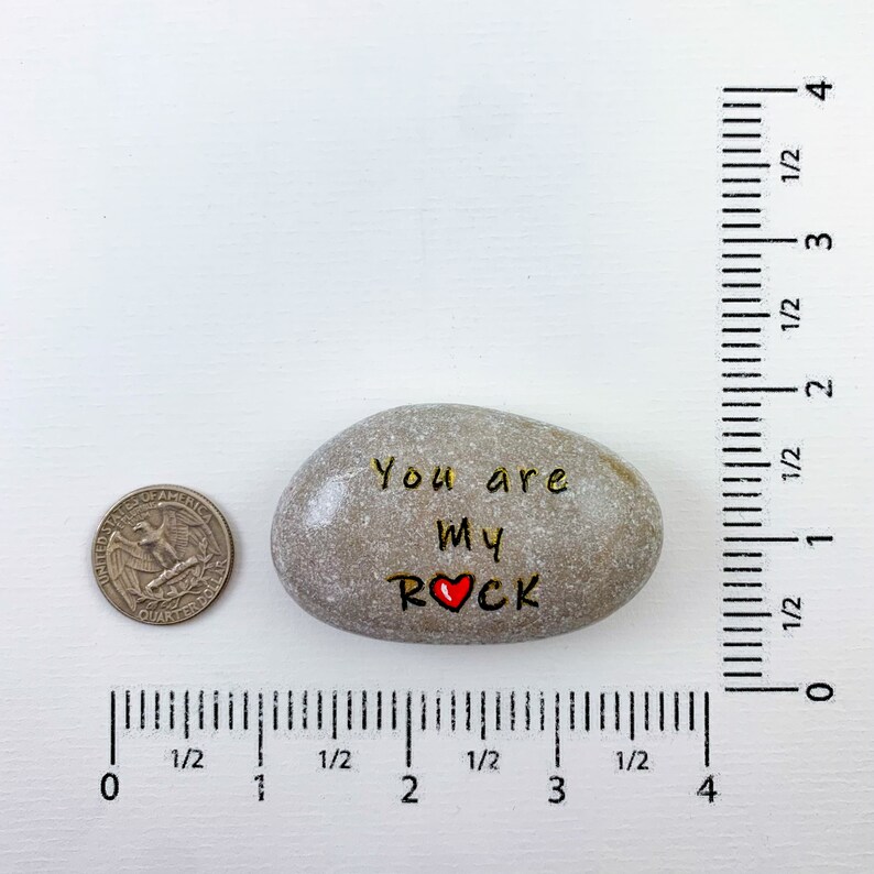 You Are My Rock Personalized Inspiration Stone Word My Rock Pocket Hug ...
