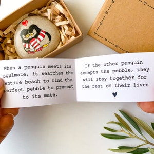 Penguin Pebble Romantic Gift for Girlfriend Boyfriend Small Anniversary ...