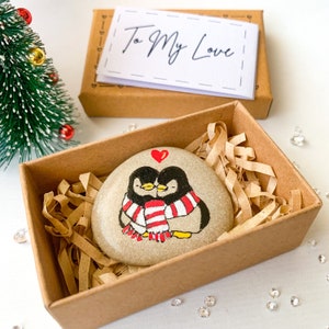 Kissing Penguins Pebble Be My Penguin Love Penguin Gift Penguin Mate ...