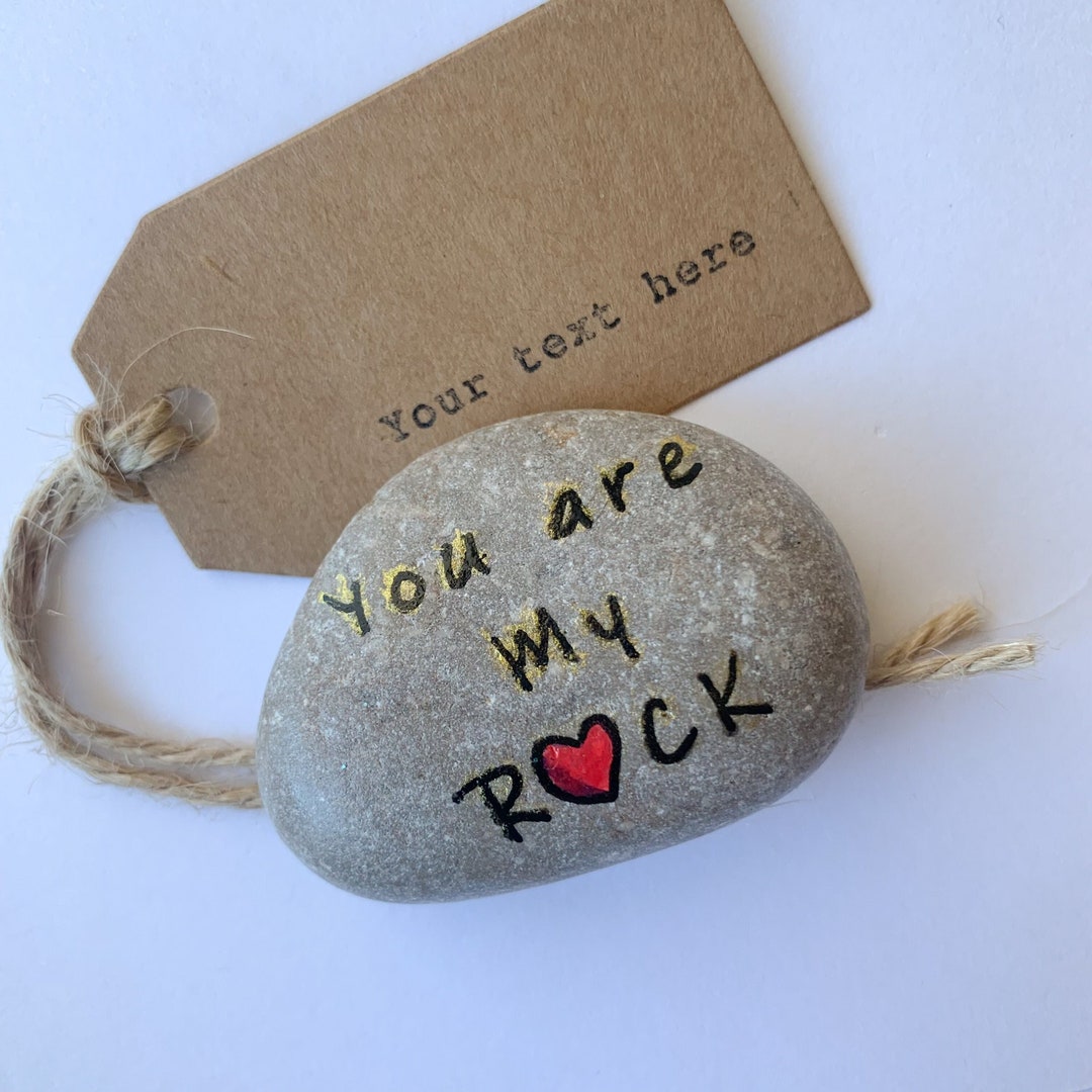 You Are My Rock Personalized Inspiration Stone Word My Rock Pocket Hug ...