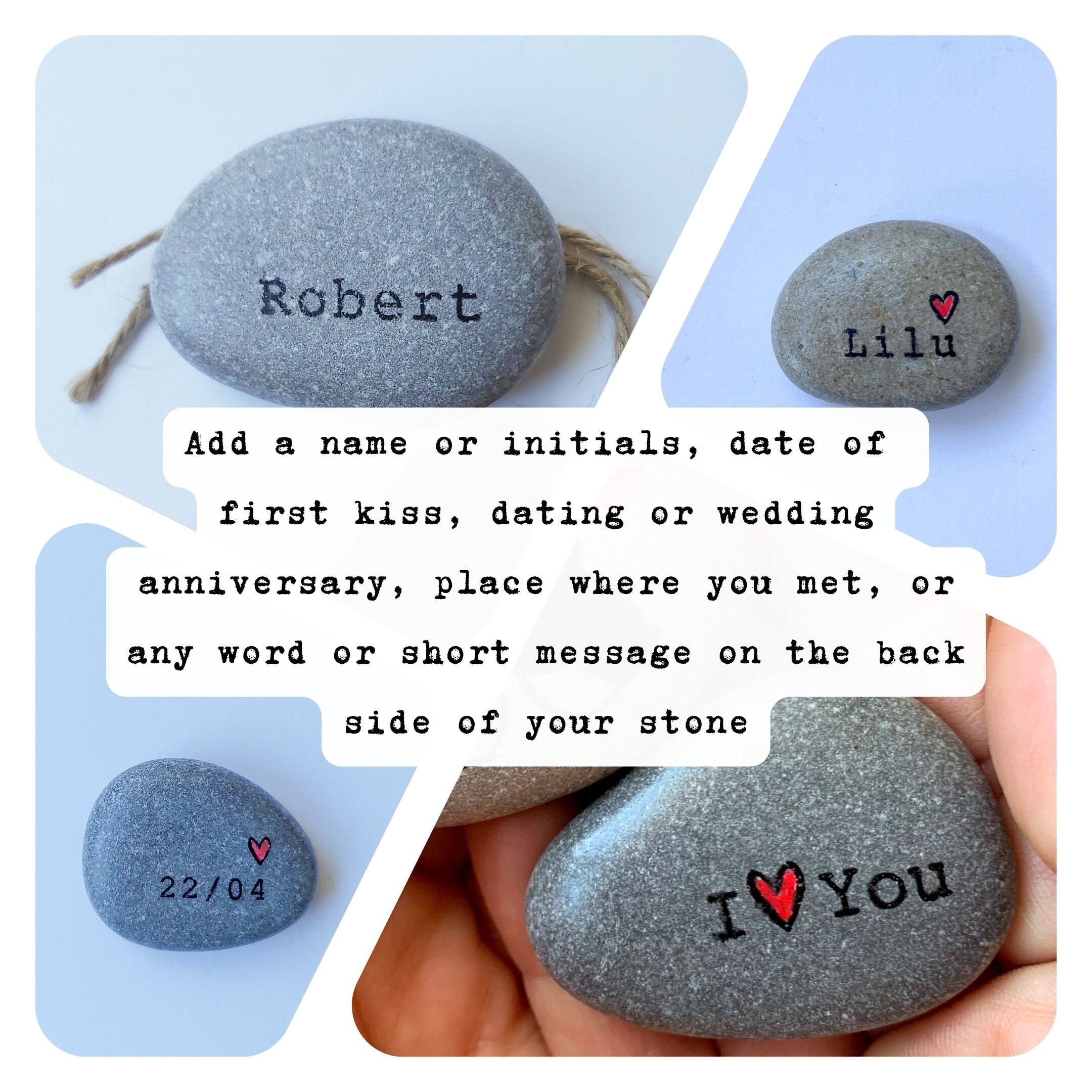 Personalized Stone With I Love You Written, Penguin Pebble, Love Gift ...