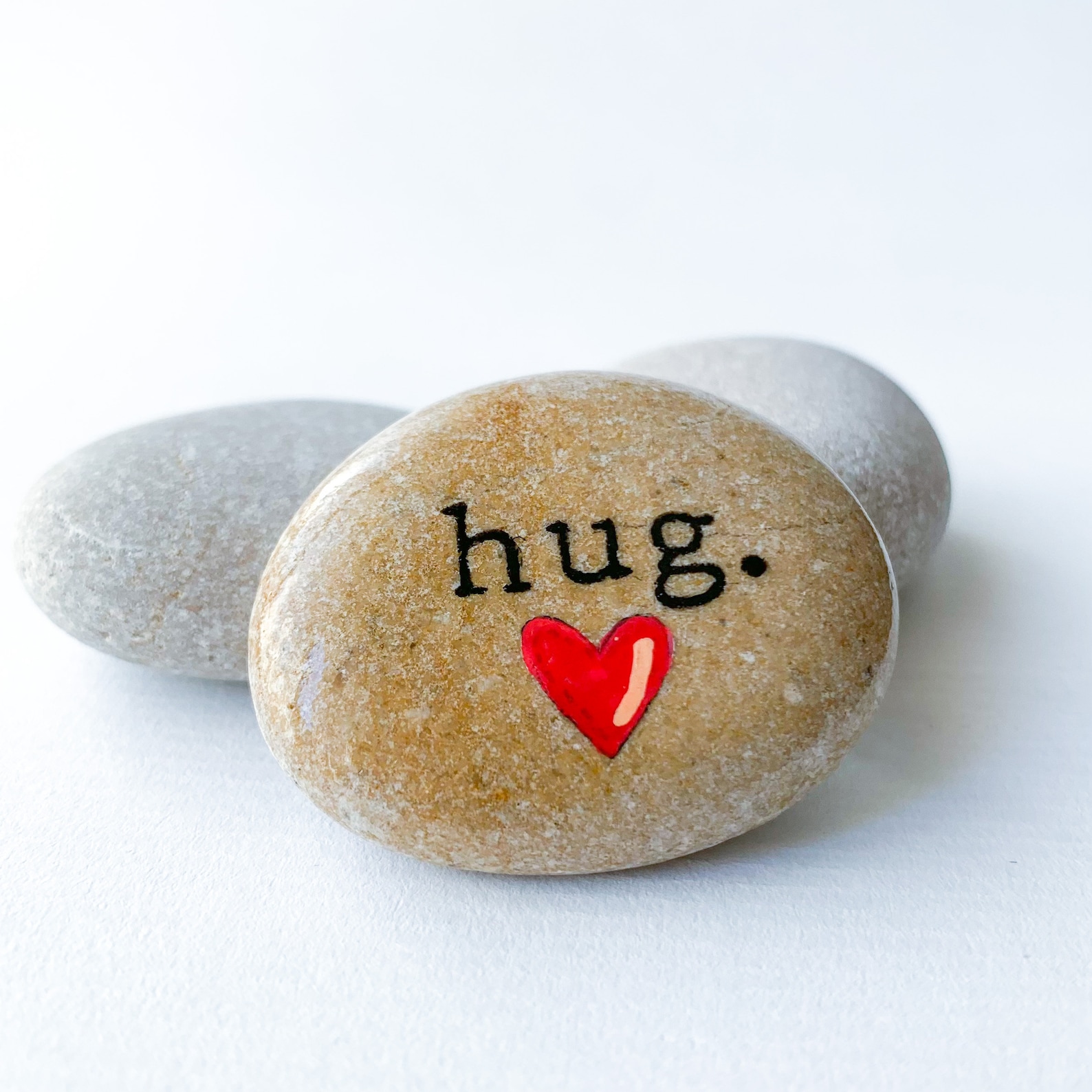 Personalized Pocket Hug Pebble Send a Hug Pocket Worry Stone - Etsy