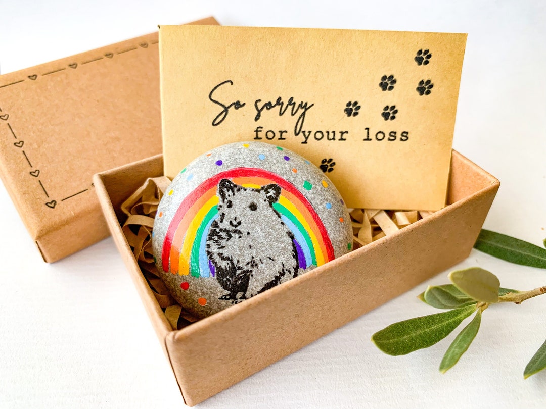 Personalized Hamster Memorial Gift, Rainbow Bridge Sympathy Card for ...