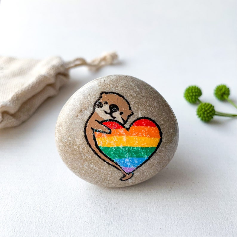 Personalized Lesbian Girlfriend Gift LGBTQ Pride Otter Gift - Etsy