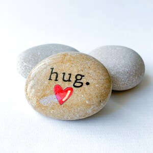 Pocket Hug Sending You a Hugs Get Well Soon Token Stone Long Distance ...