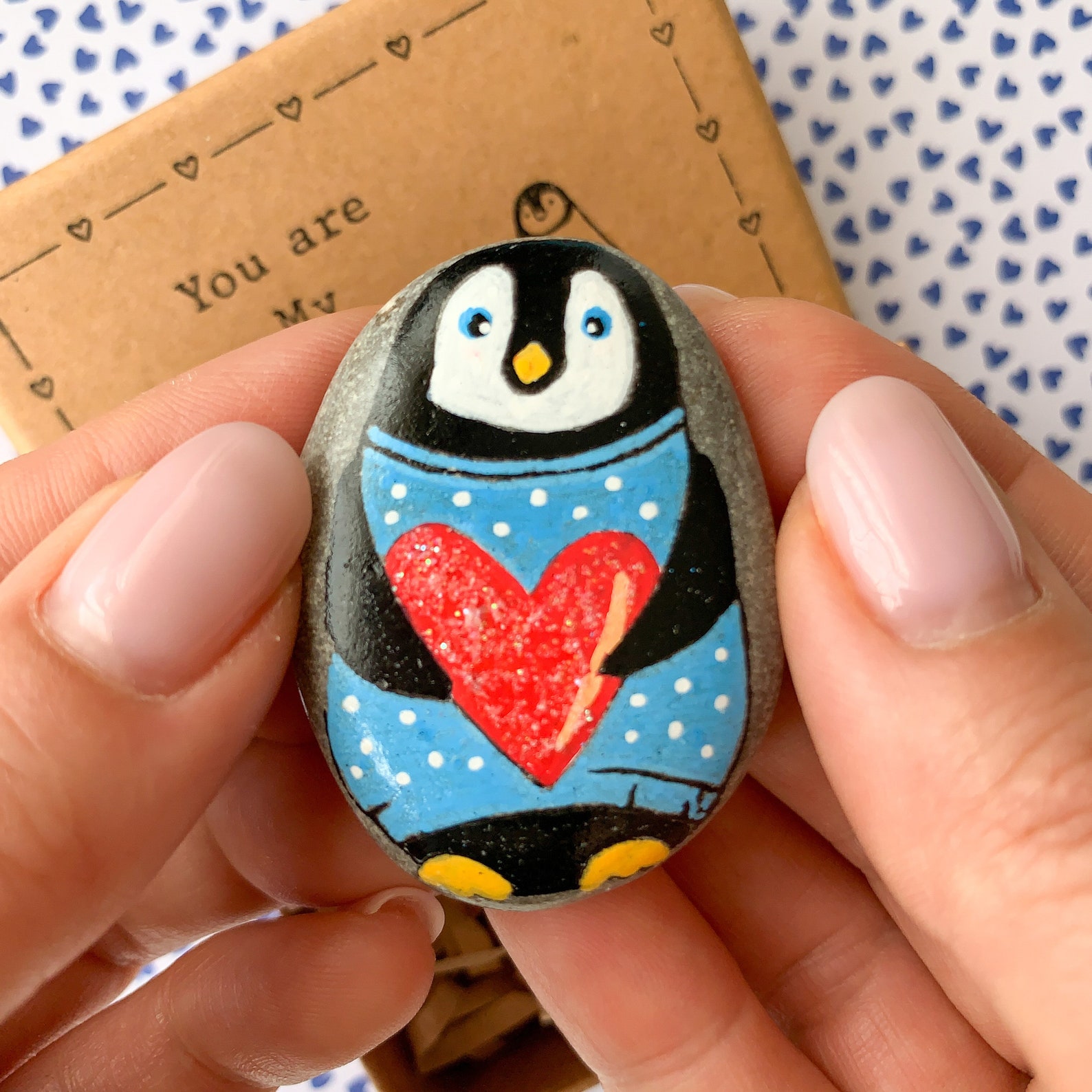 Personalized Penguin Pebble Rock Stone You Are My Penguin - Etsy