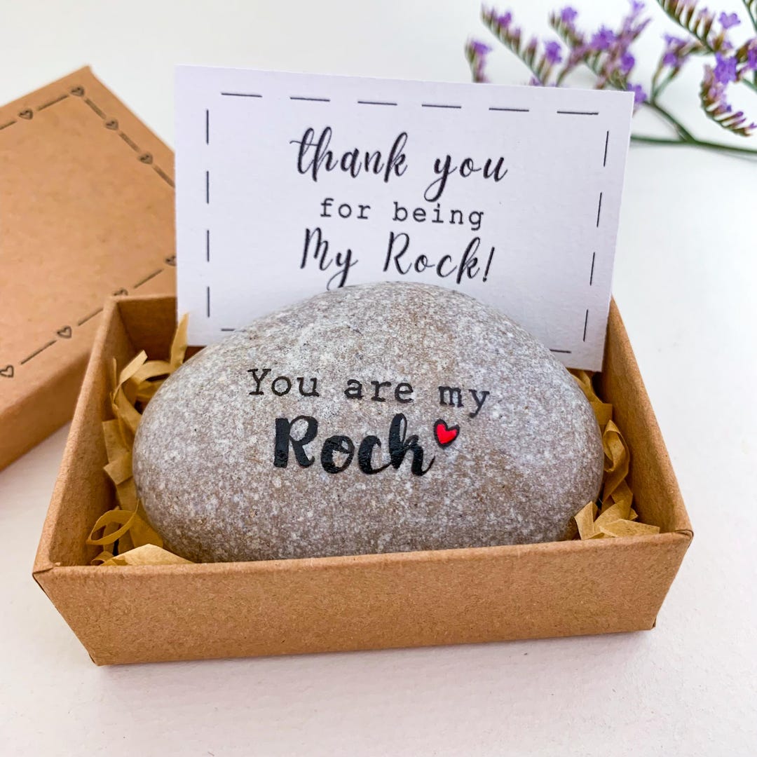 Personalized You Are My Rock Rocks Thank You for Being My Rock Mum Card ...