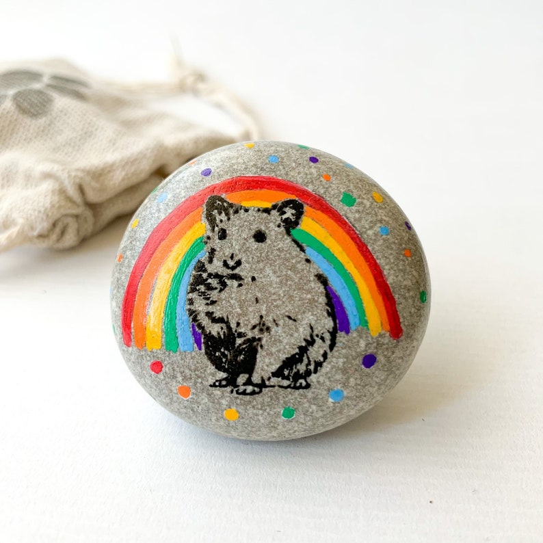 Personalized Hamster Memorial Gift, Rainbow Bridge Sympathy Card for ...
