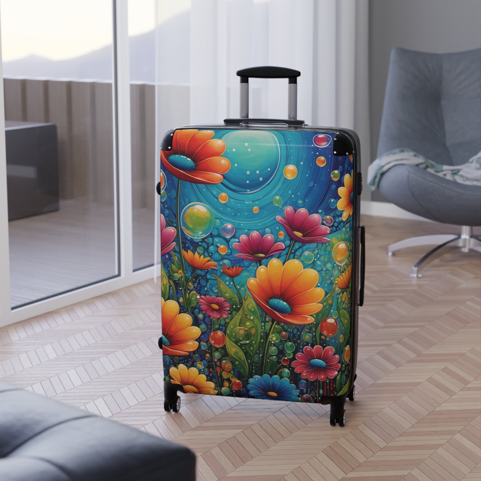 Suitcase Art and Fashion Fun and Unique Travel Bag Spacious Interior ...