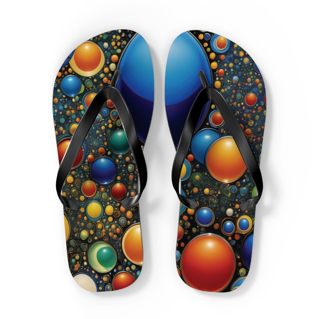 Flip Flops - Magical Summer Bubbles Flip Flop - Colorful Flip Flop ...