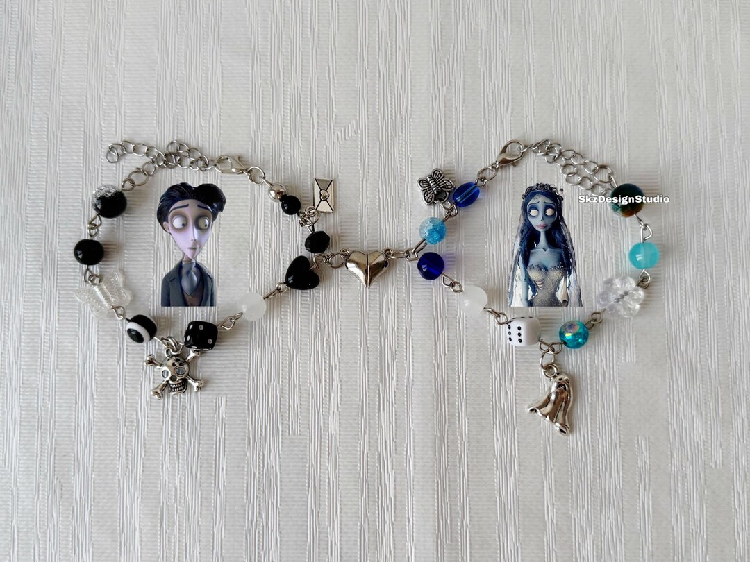Corpse Bride Inspired Matching Bracelets Victor and Emily , Matching ...