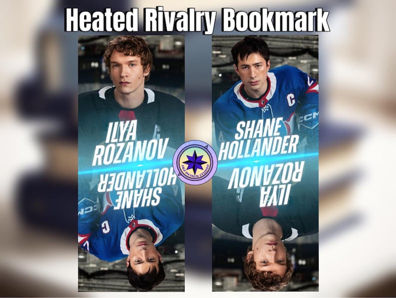 Heated Rivalry Bookmark, Shane Hollander and Ilya Razanov,hollanov ...