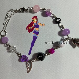 Starfire and Robin Teen Titans Matching Beaded Bracelet,dc Comics ...