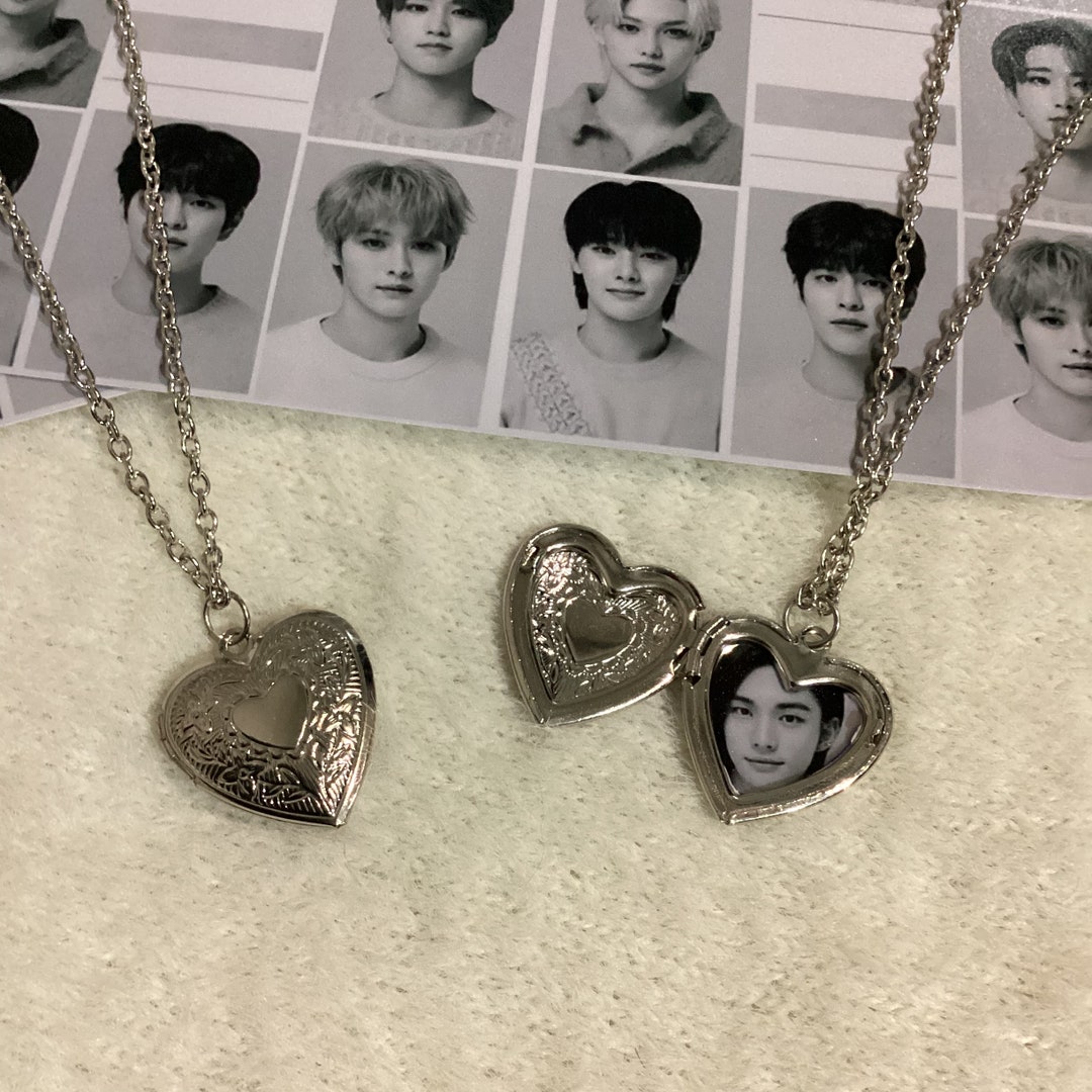 STRAY KIDS Heart Locket Necklace Stray Kids Merch,stray Kids Jewelry ...