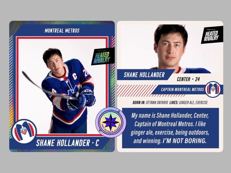 Heated Rivalry Couple Game Cards, Shane Hollander and Ilya Razanov ...