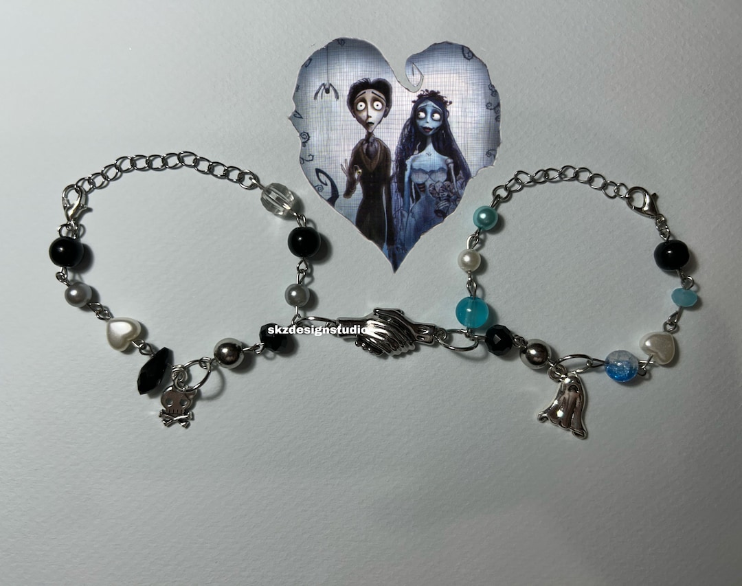 Corpse Bride Inspired Matching Bracelets Victor and Emily , Matching ...