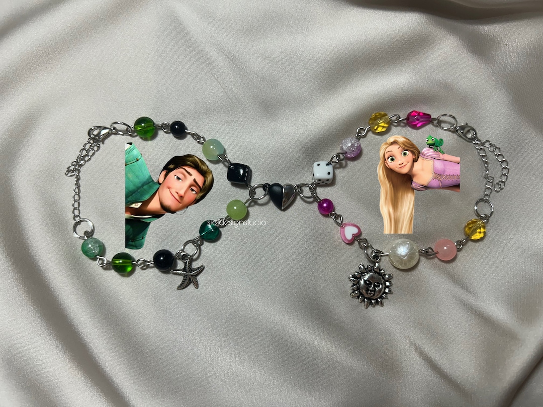 Tangled Inspired Matching Bracelets, Rapunzel Flynn Rider Couple ...