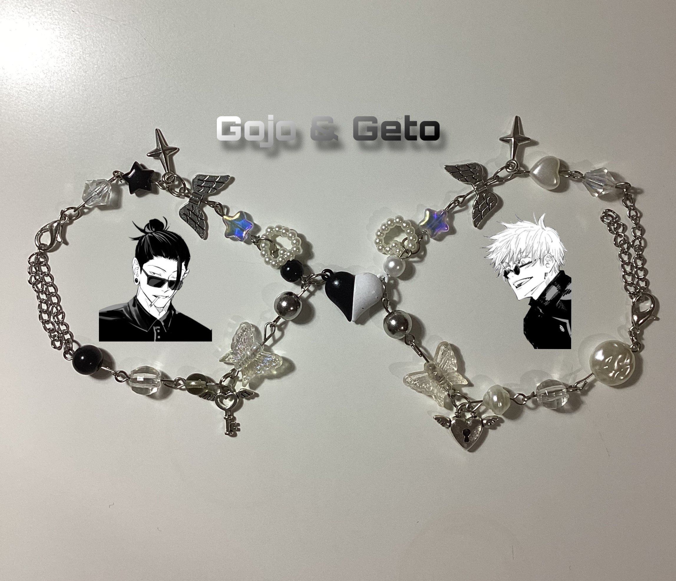 Gojo and Geto Matching Bracelets, Couple Bracelets, Couple Gifts ...
