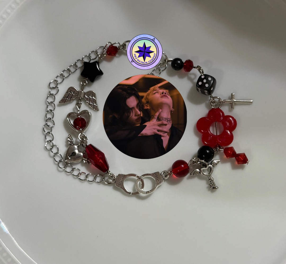 Stray Kids Red Lights & Escape Inspired Bracelet, Stray Kids Merch ...