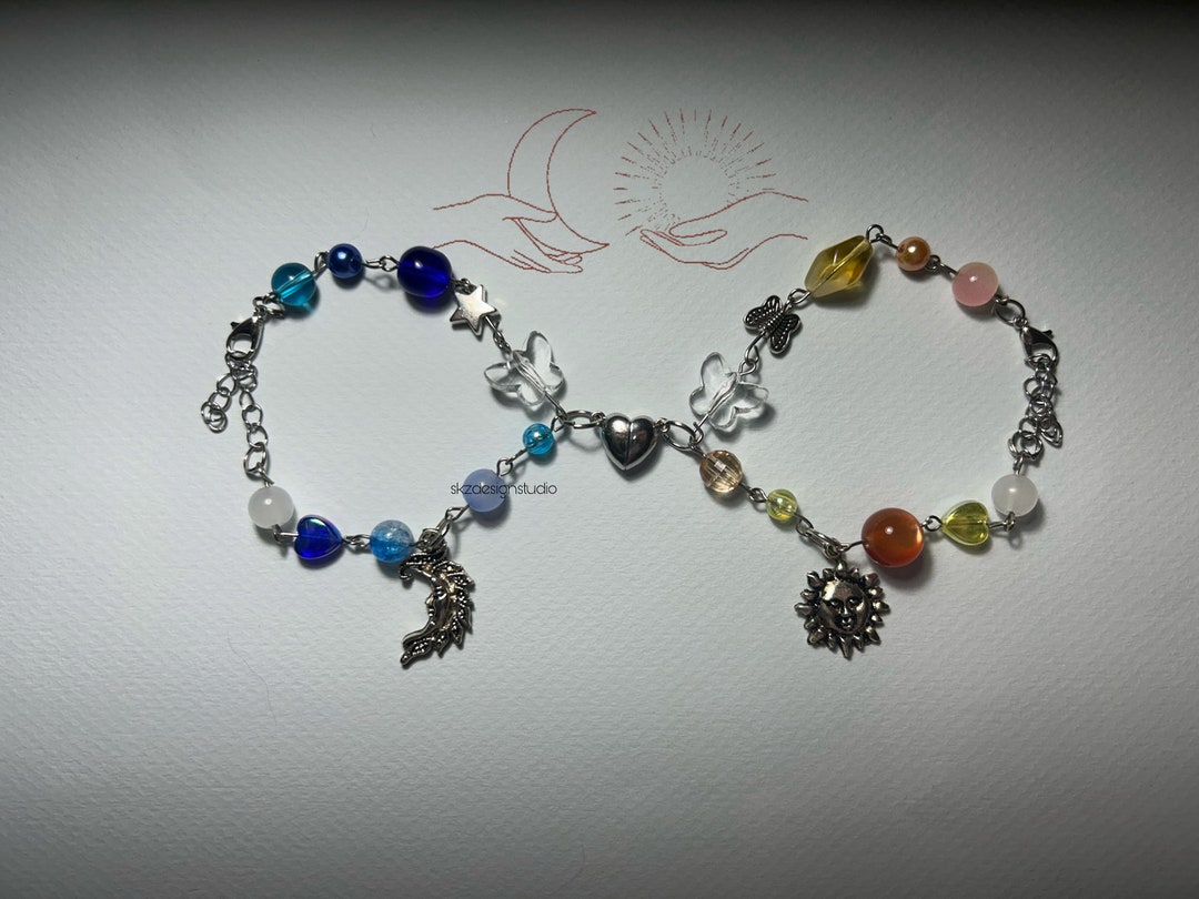 Sun and Moon Matching Matching Bracelets, Couple Bracelets, Couple ...