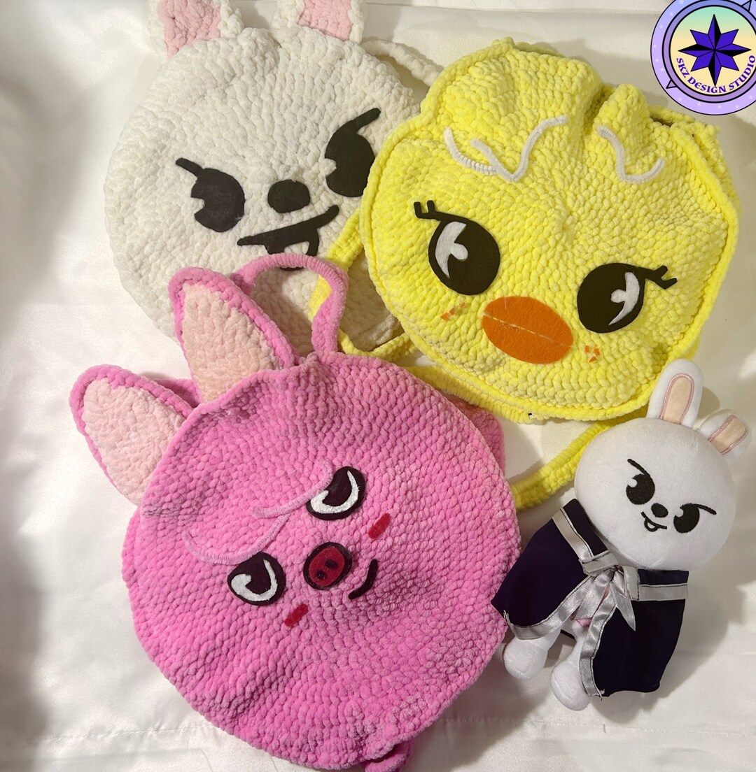 Stray Kids SKZOO Dwaekki Theme Crochet Backpack , Stray Kids Crochet ...