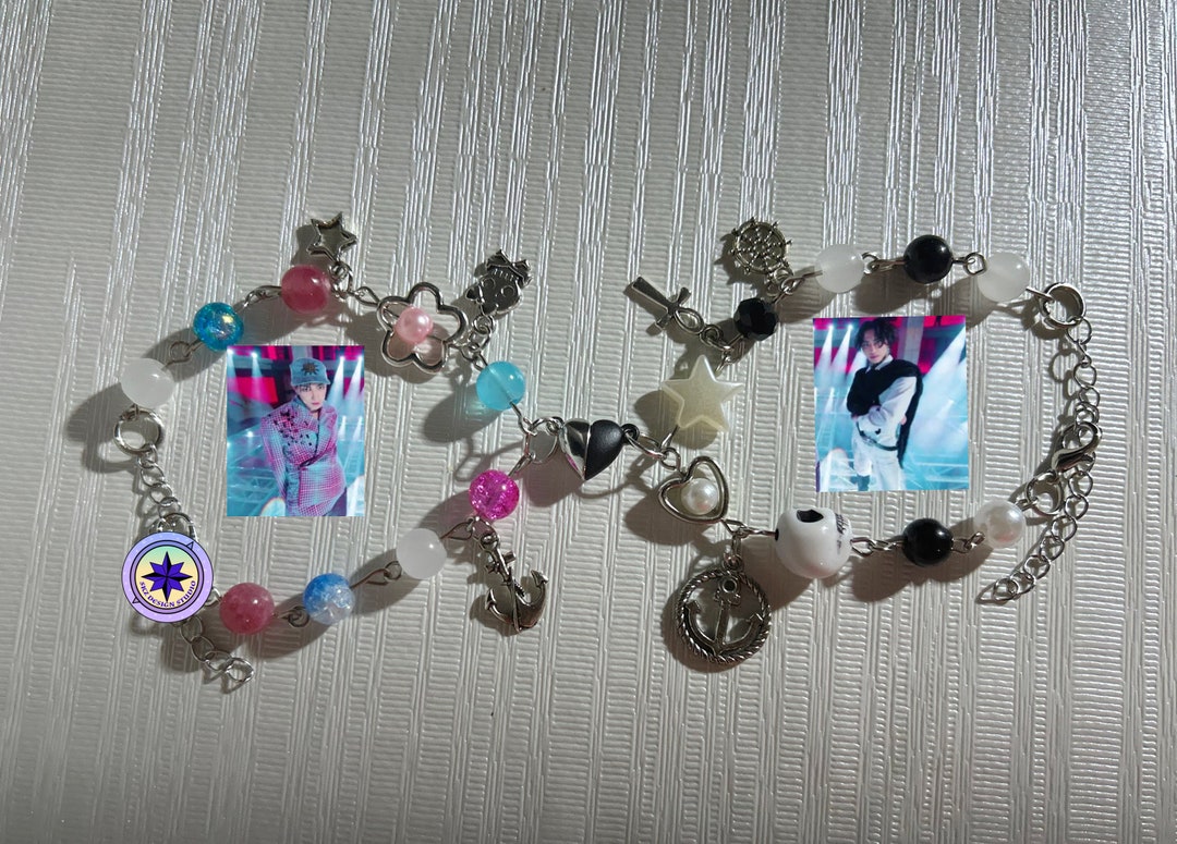 Ateez Seonghwa Hongjoong Inspired Couple Bracelets , Jewery, Magnetic ...