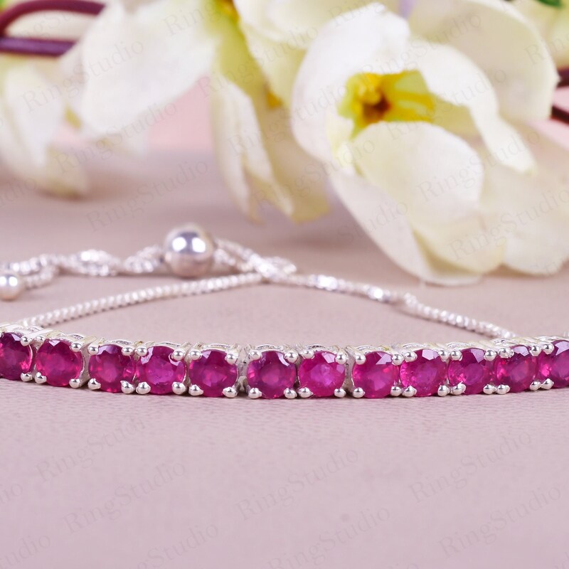 Ruby Bracelet - Etsy