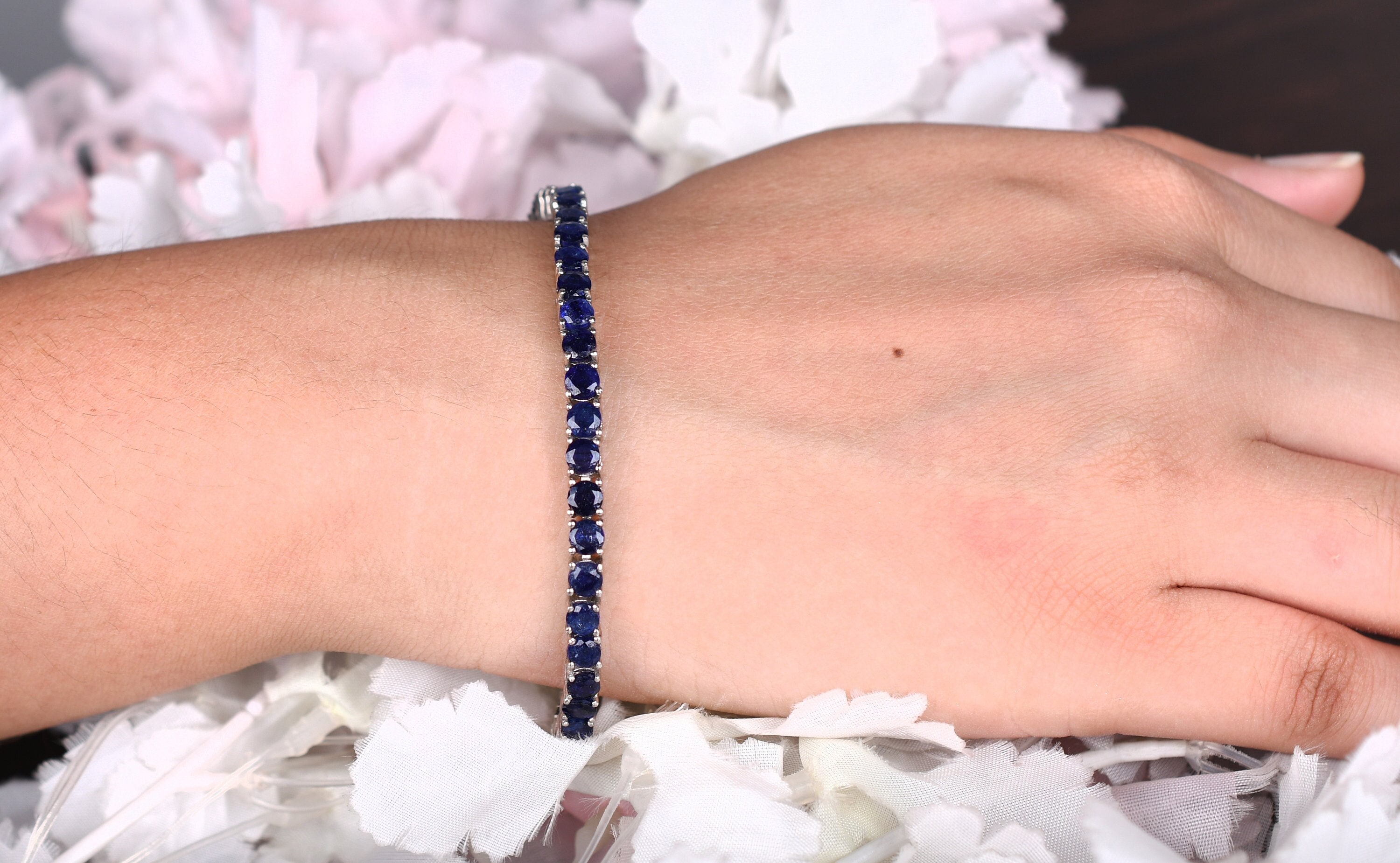 Blue sapphire bracelet store