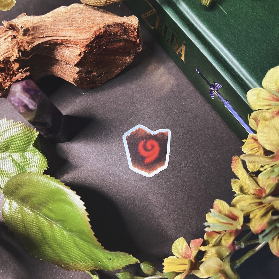 Zelda Ocarina of Time Deku Kokiri Shield Vinyl Die-cut Holographic ...