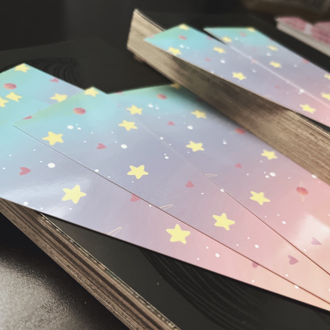 Rainbow Stars Bookmarks | Glossy Finish, Single Sided, Outerspace ...