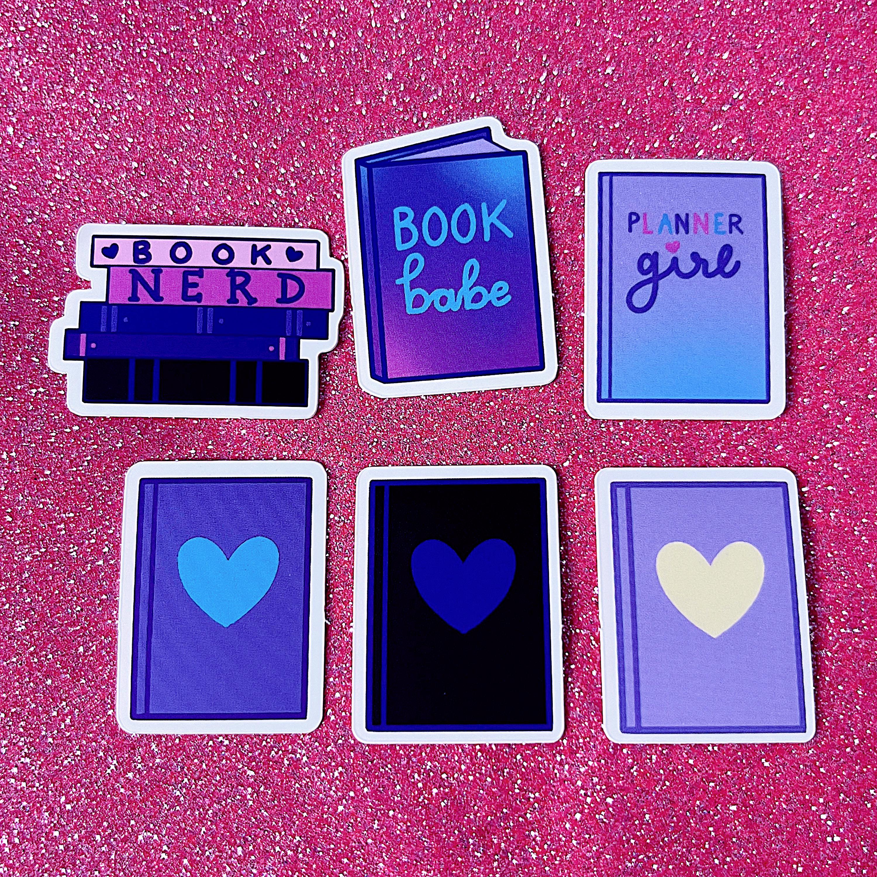 Bookish Matte Vinyl Die-cut Sticker Set | Restickable, Water Resistant ...