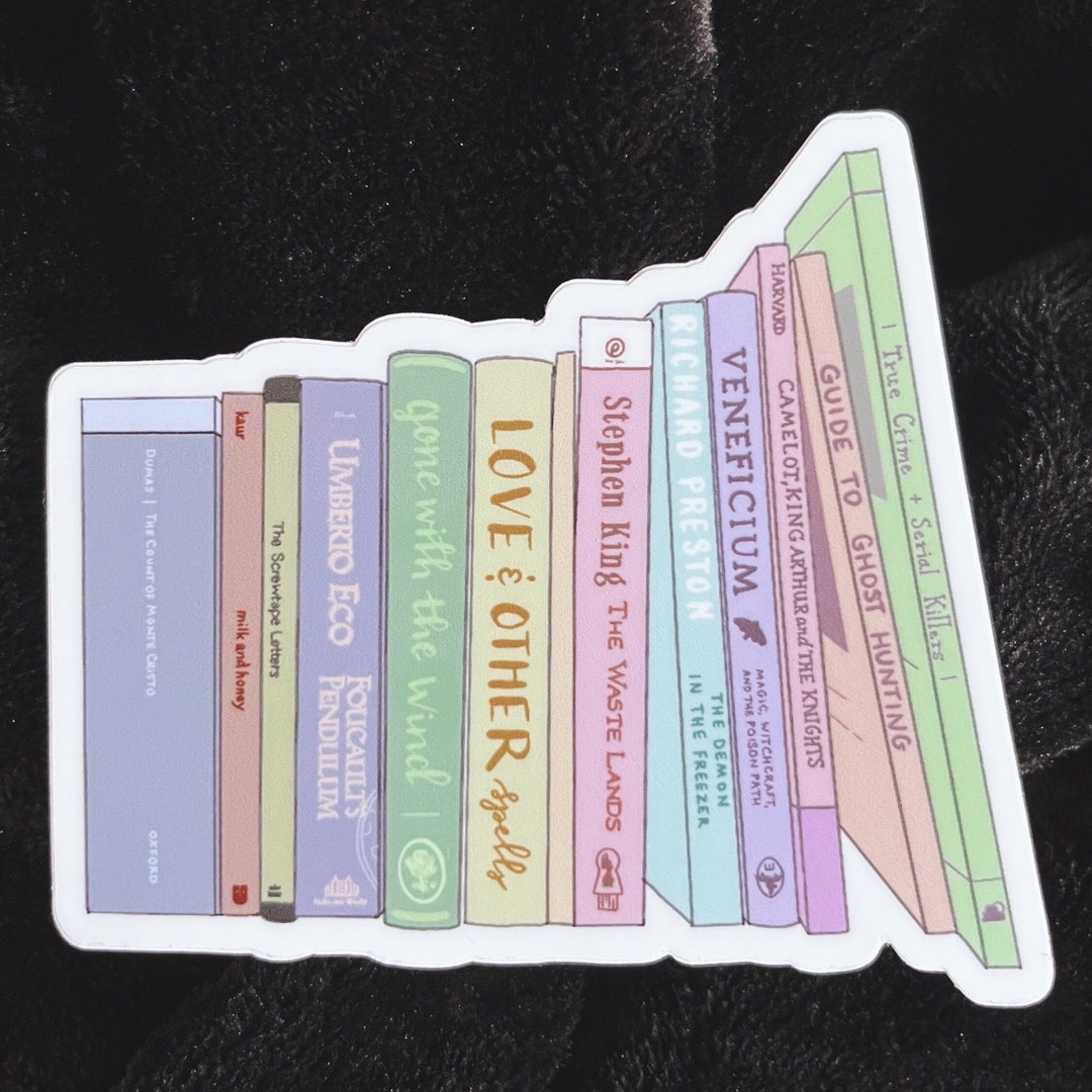 Occult Bookshelf Die-cut Vinyl Sticker | Literary, Book Lover ...
