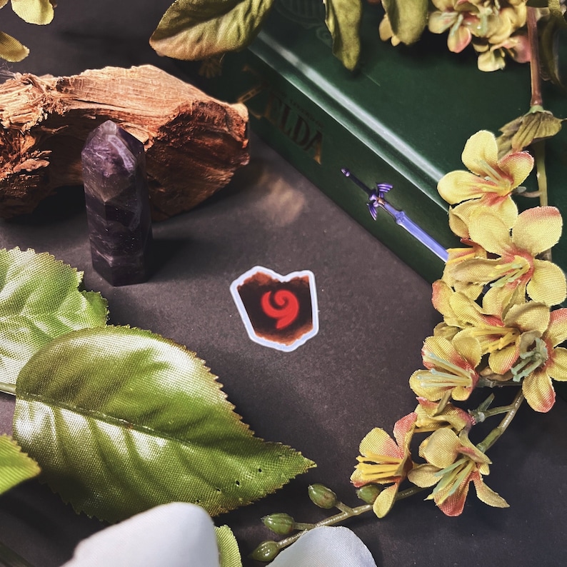 Zelda Ocarina of Time Deku Kokiri Shield Vinyl Die-cut Holographic ...