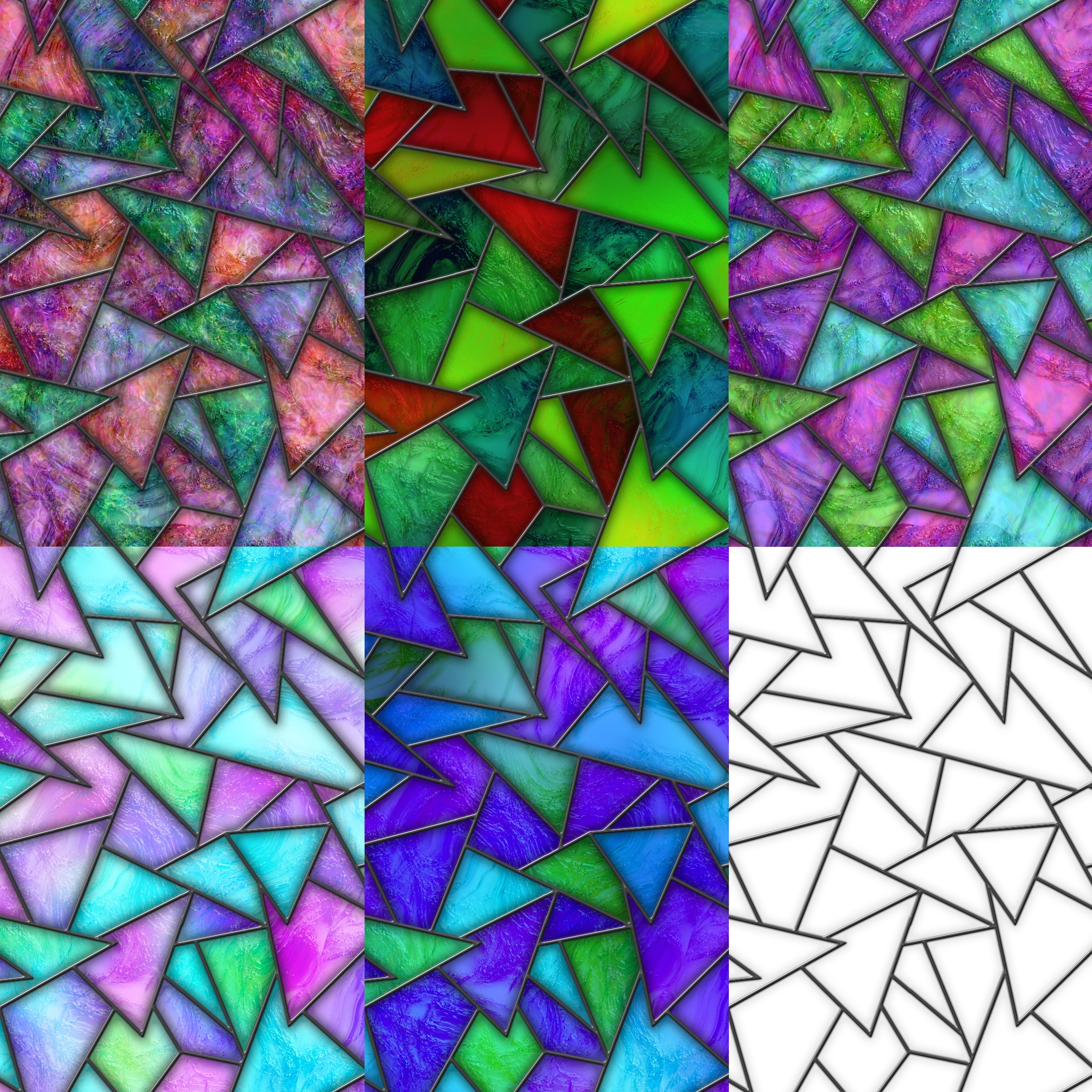 20 Printable Digital Colorful Glass Patterns - Etsy
