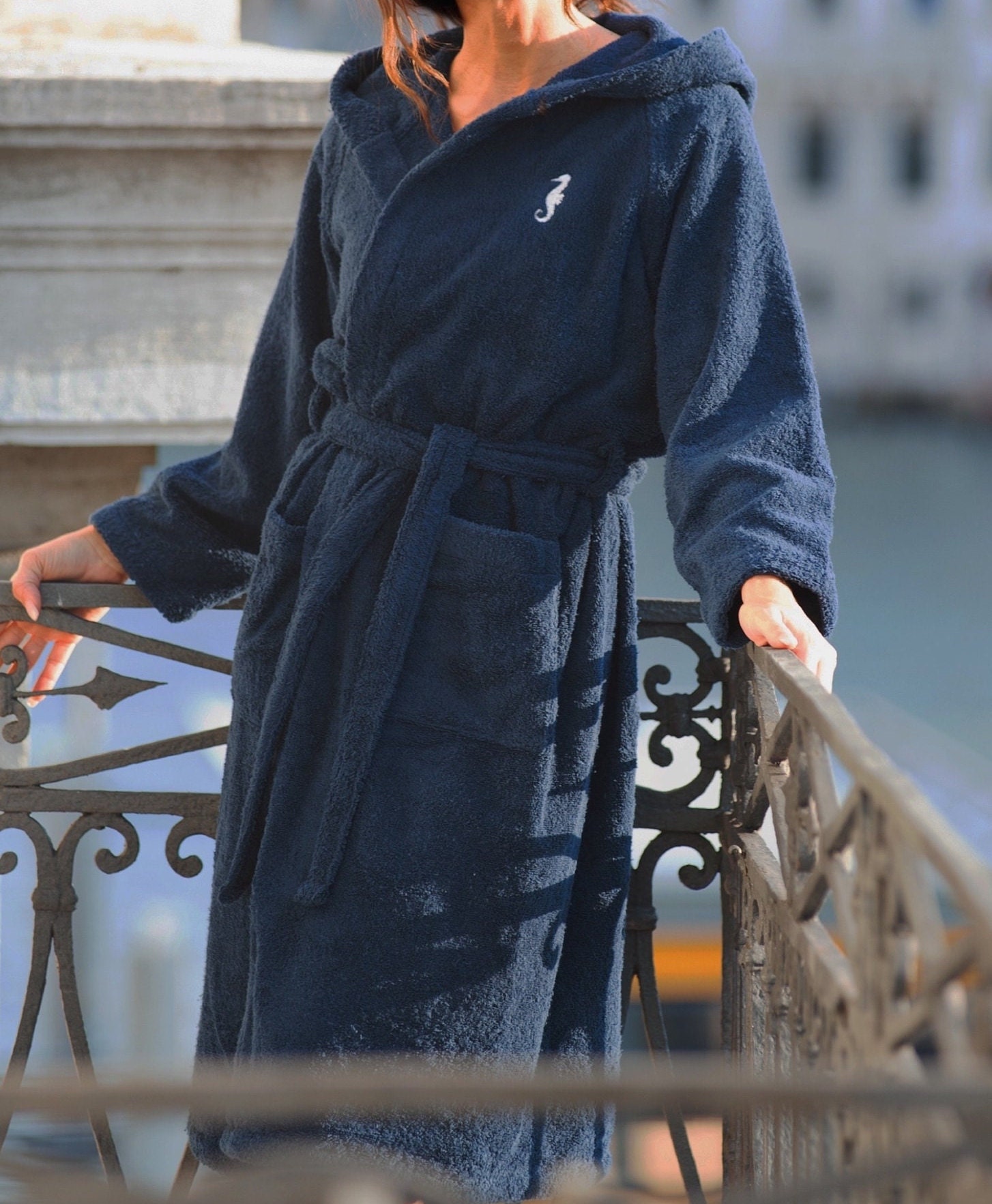 Terrycloth Robe for Woman, Luxury Italian Cotton Womens Bathrobe ...