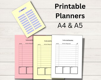 A6 Daily Notes Printable Template Daily Notes Planner Note - Etsy