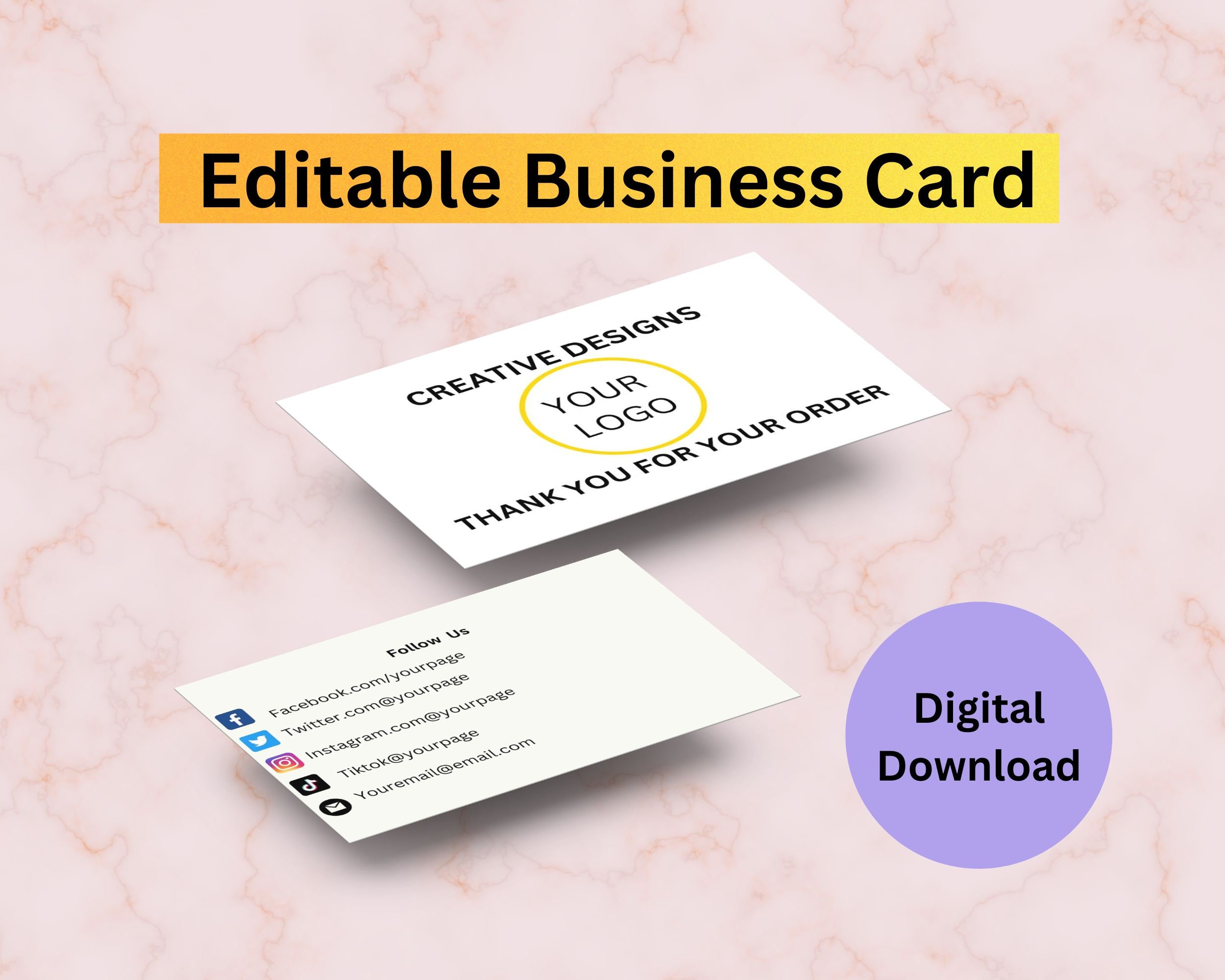Business Card, Editable Business Card, Editable, Business Card Editable ...