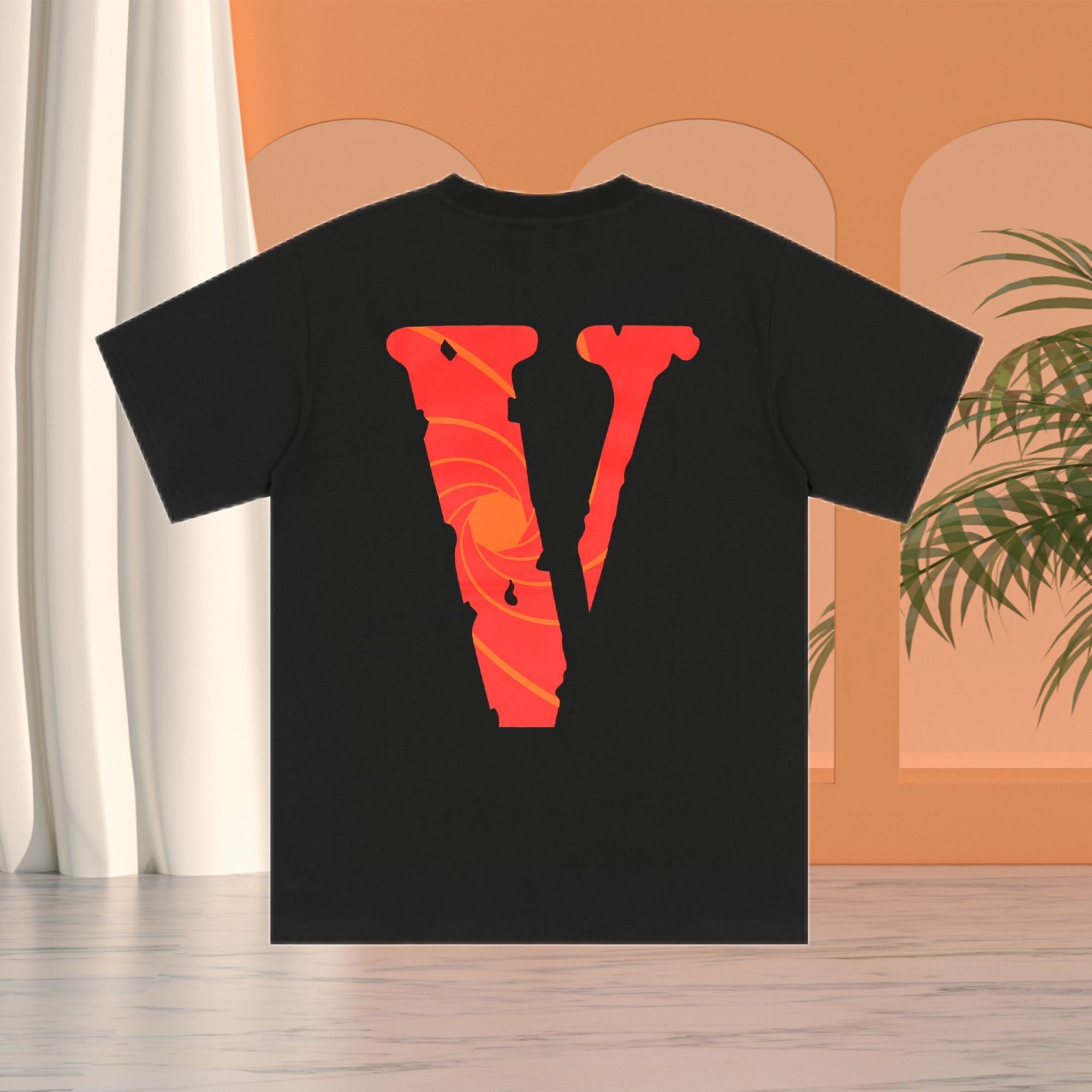 Camiseta V-Lone, Camiseta V.Lone con Estampado De Letras Grandes En V, Moda Casual Pareja Hip ...