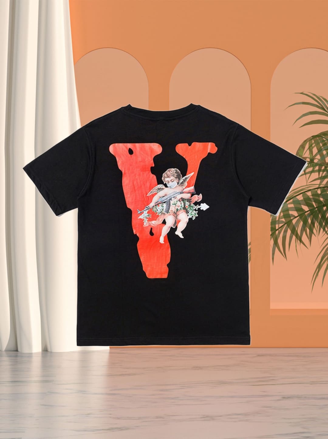 V-lone T-shirt, Big V Letter Printed V.lone Shirt, Fashion Casual ...