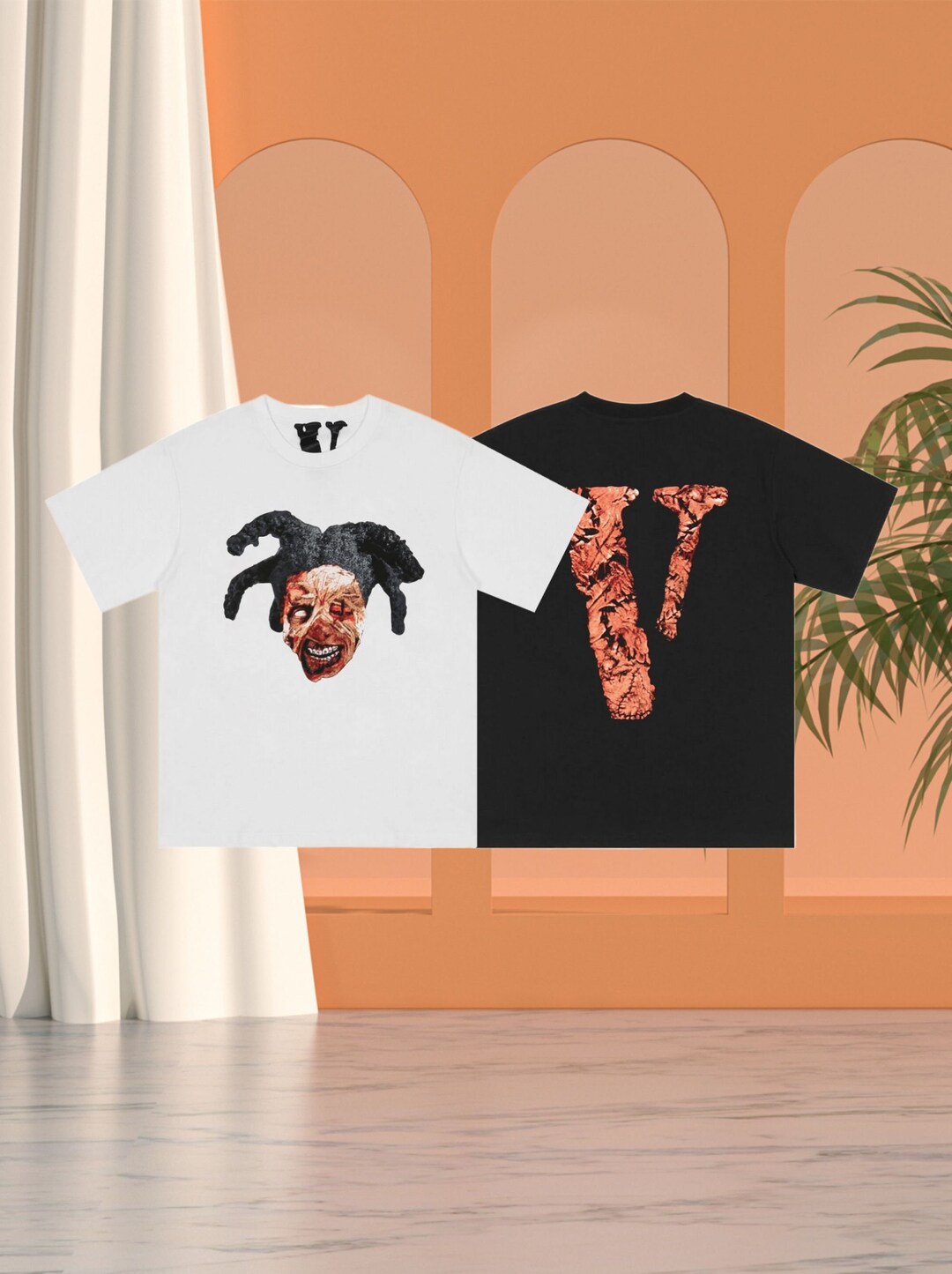 V-lone T-shirt, Big V Letter Printed V.lone Shirt, Fashion Casual ...