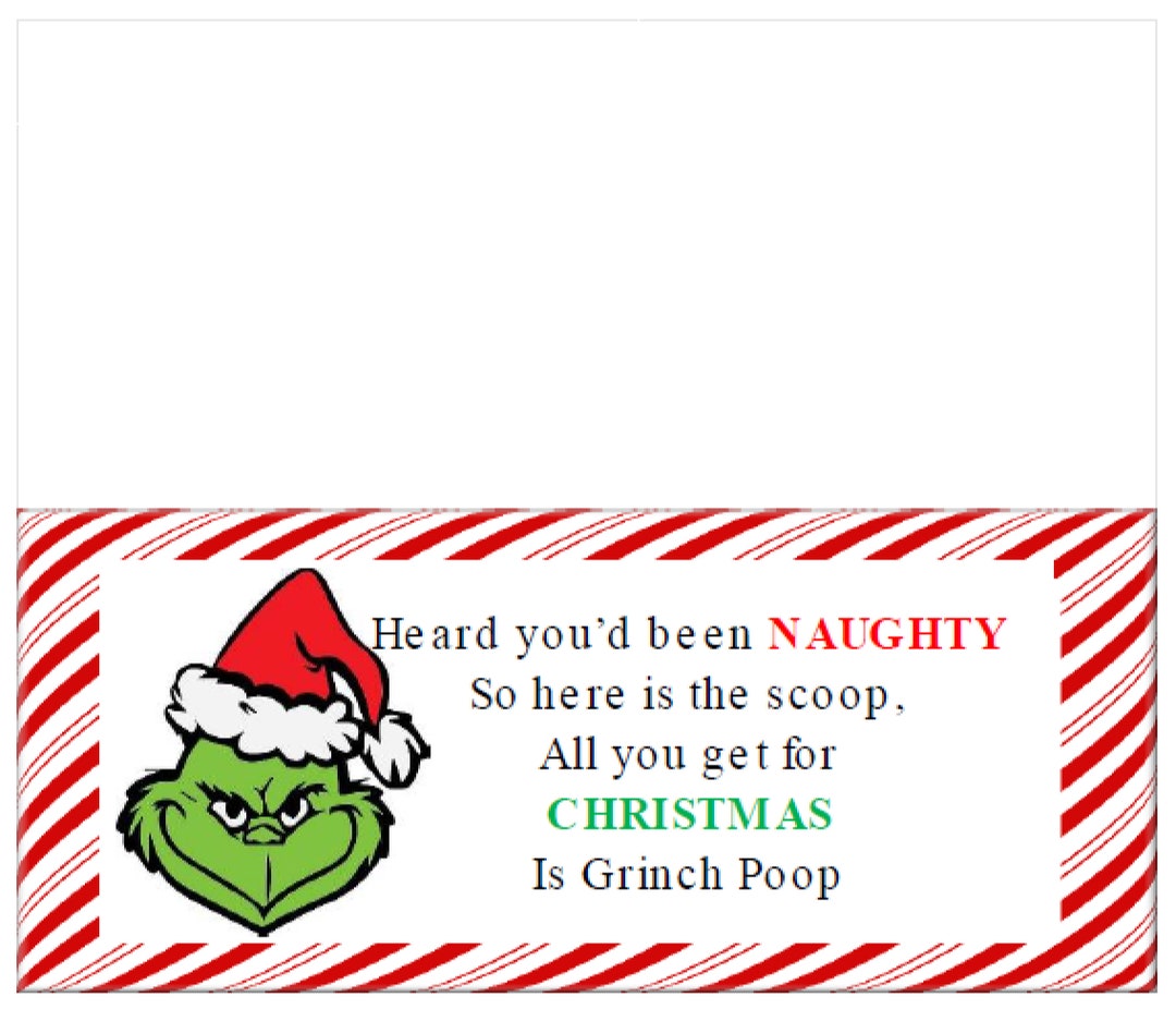 Grinch Poop Candy Bag Toppers PDF File Instant Download Digital ...