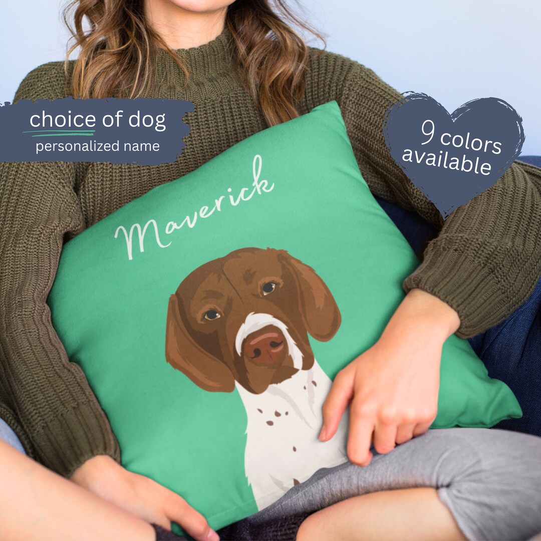 English Pointer Dog Home Decor Personalized Pet Face Pillow for Pointer ...