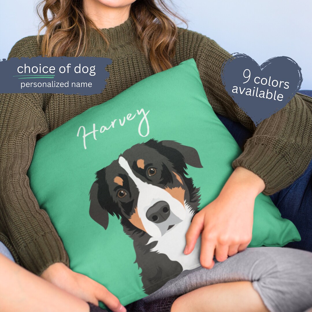 Bernese Mountain Dog Pillow Home Decor Gift Personalized Bernese ...