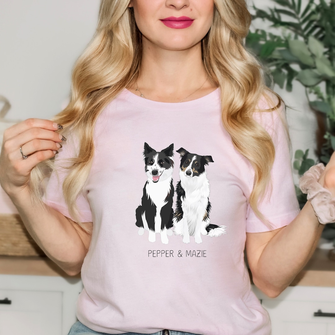 Collie Personalized Shirt, Custom Dog Name T-shirt Unisex Tee, Border ...