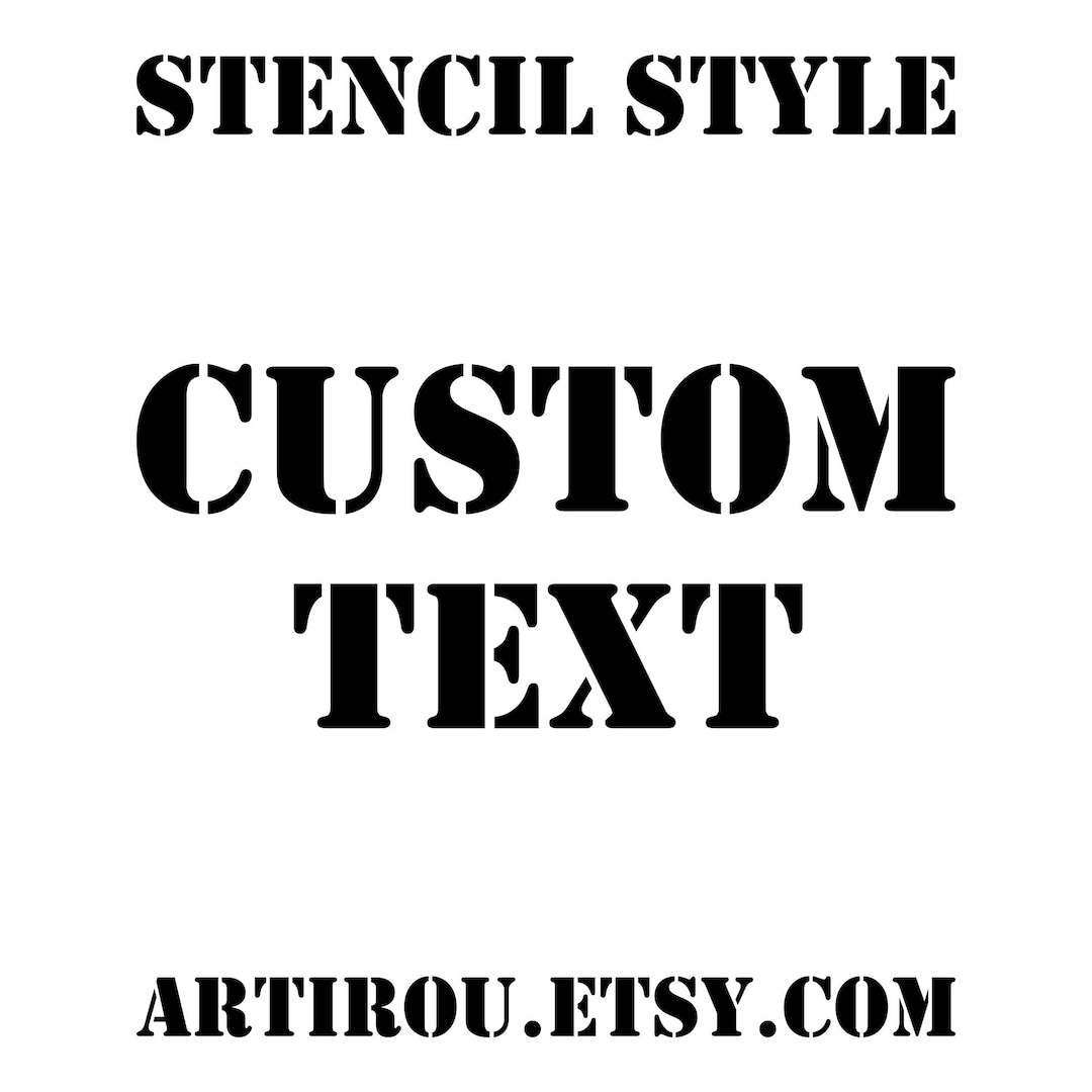 Personalized Stencil Custom Stencil Style Decoration Text First Name ...