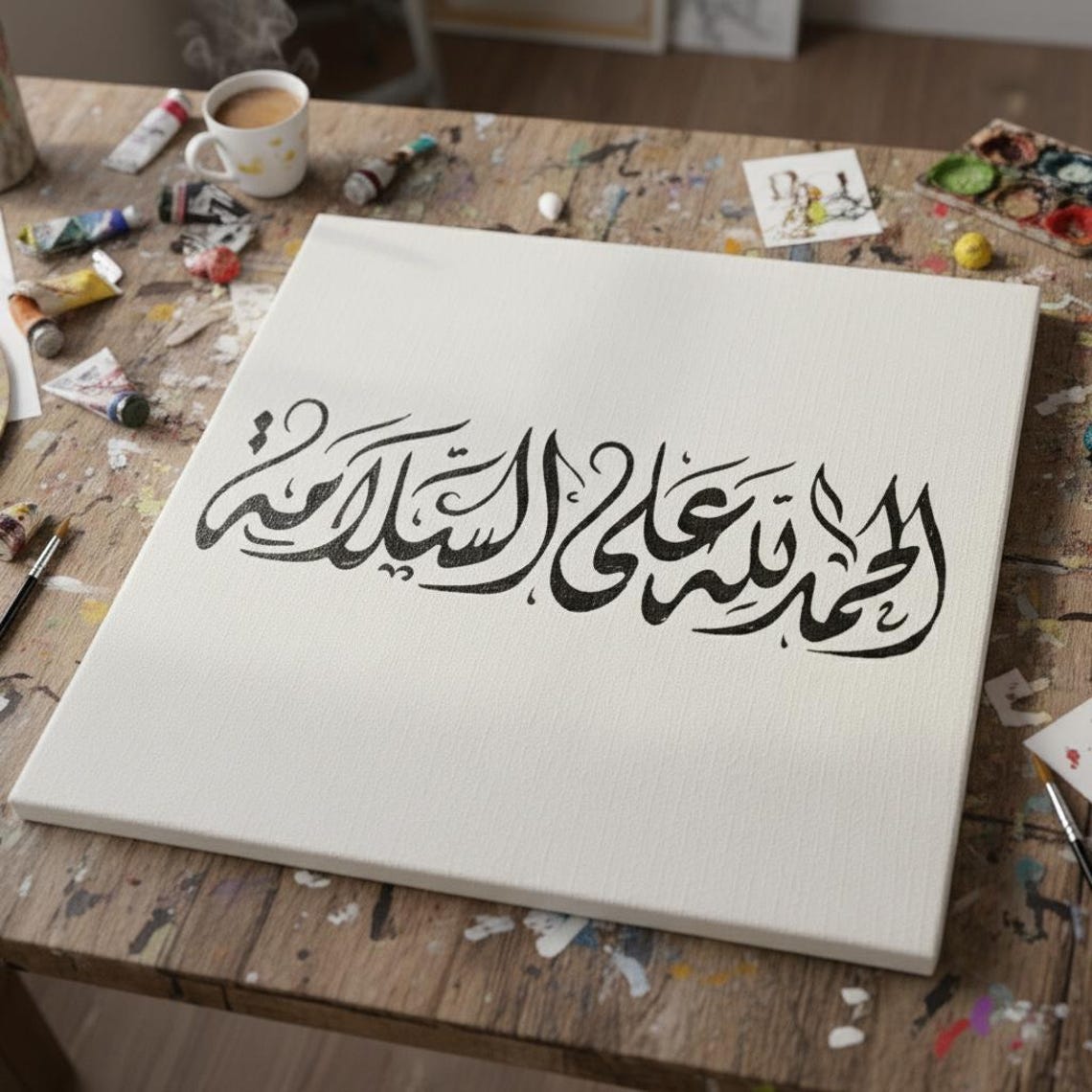 Alhamdulillah Ala Assalama Stencil Arabic Calligraphy - Etsy