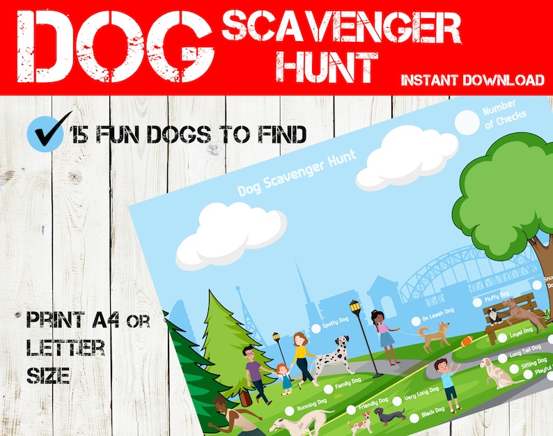 Dog Scavenger Hunt Park Scavenger Hunt Outdoor Treasure Hunt Nature ...
